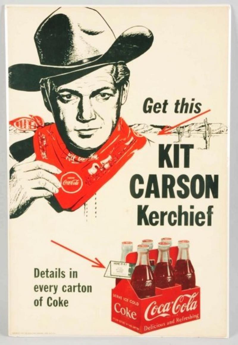 Kit Carson Coca-Cola Cardboard Advertising Sign Value & Price Guide