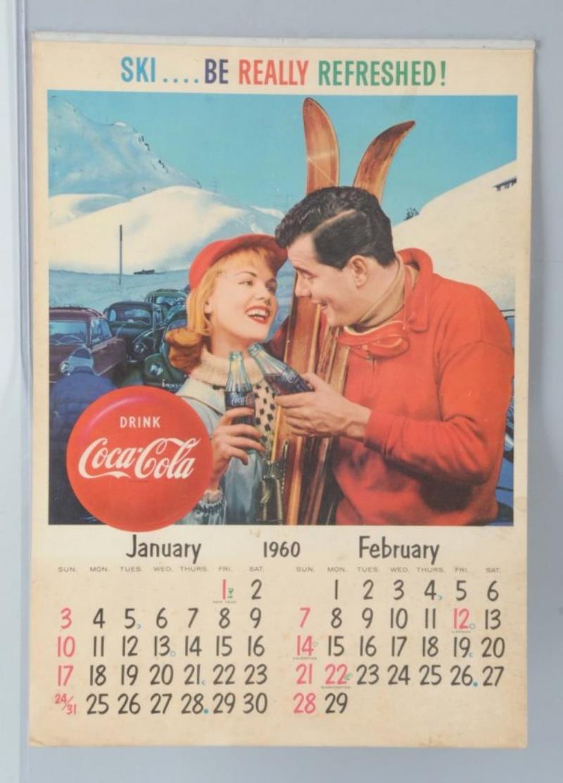 Coca-Cola calendars (5), 1953, 1954, 1958, 1960 & 1961 Value & Price Guide