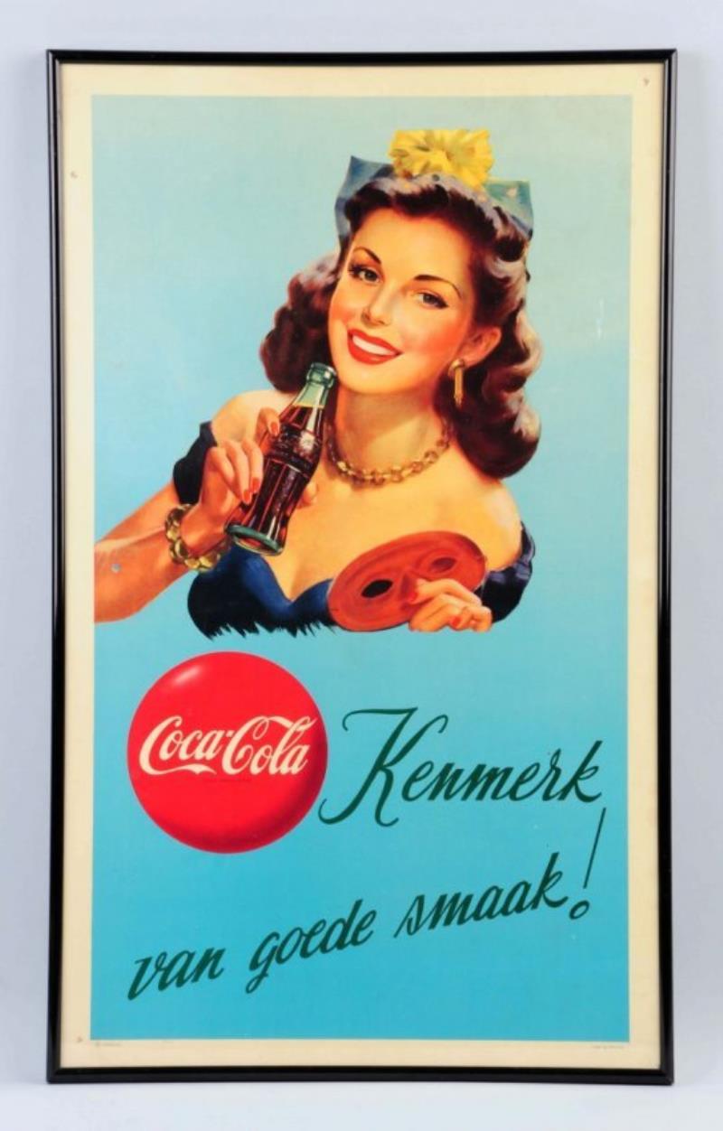 Dutch Coca - Cola Cardboard Advertising Sign Value & Price Guide