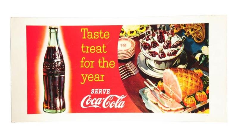 1956 COCA-COLA CARDBOARD SIGN Value & Price Guide