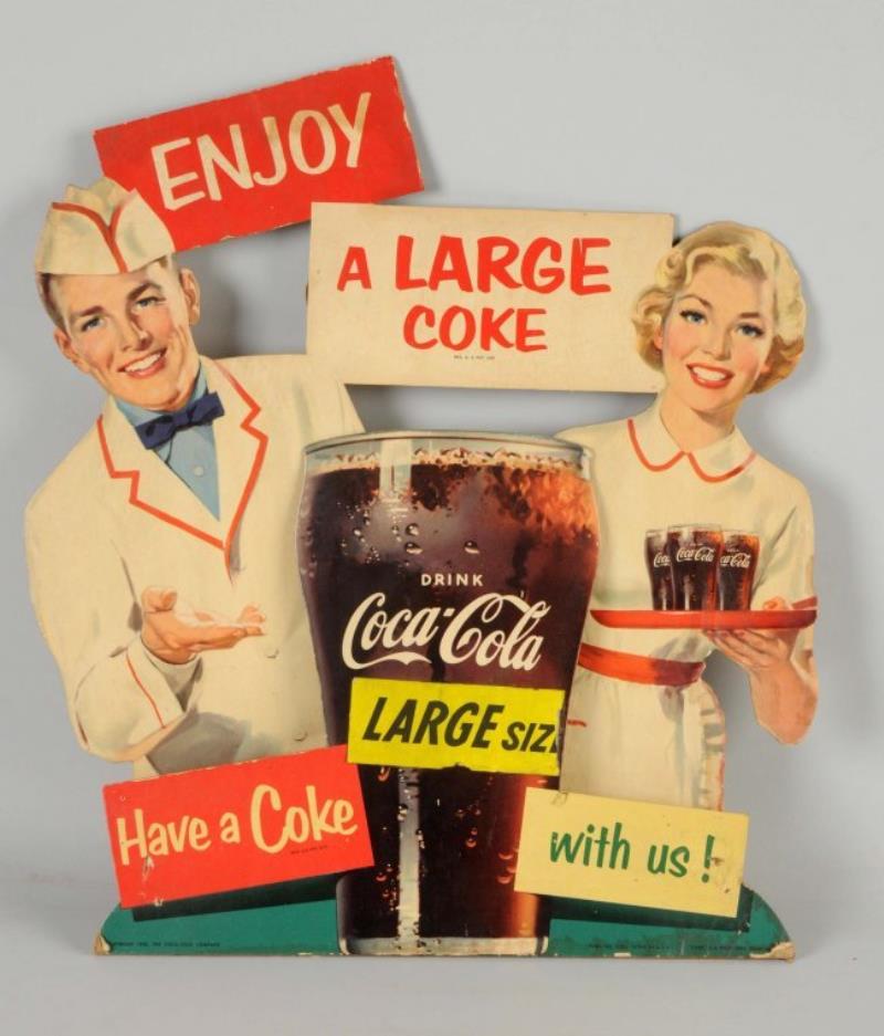 Large 1940's Coca-Cola Diecut Advertising Sign Value & Price Guide