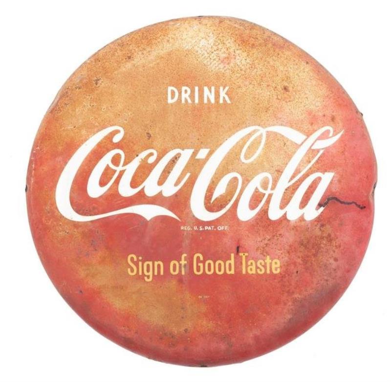 NOS Coca-Cola Circular Trellis Sign Value & Price Guide