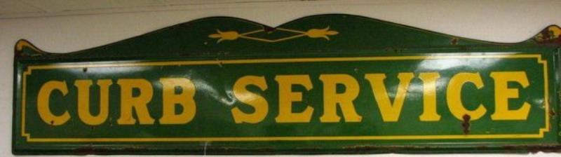 1950s Porcelain Coca-Cola Curb Service Sign Value & Price Guide