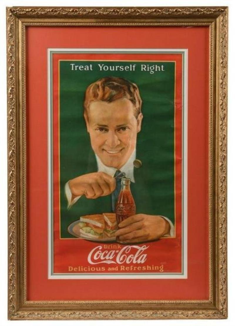 Framed Cardboard Coca-Cola Poster Value & Price Guide