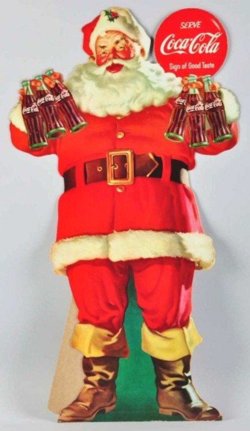 1954 Cardboard Coca-Cola Santa Cutout Value & Price Guide 1954 Cardboard Coca-Cola Santa Cutout Value & Price Guide