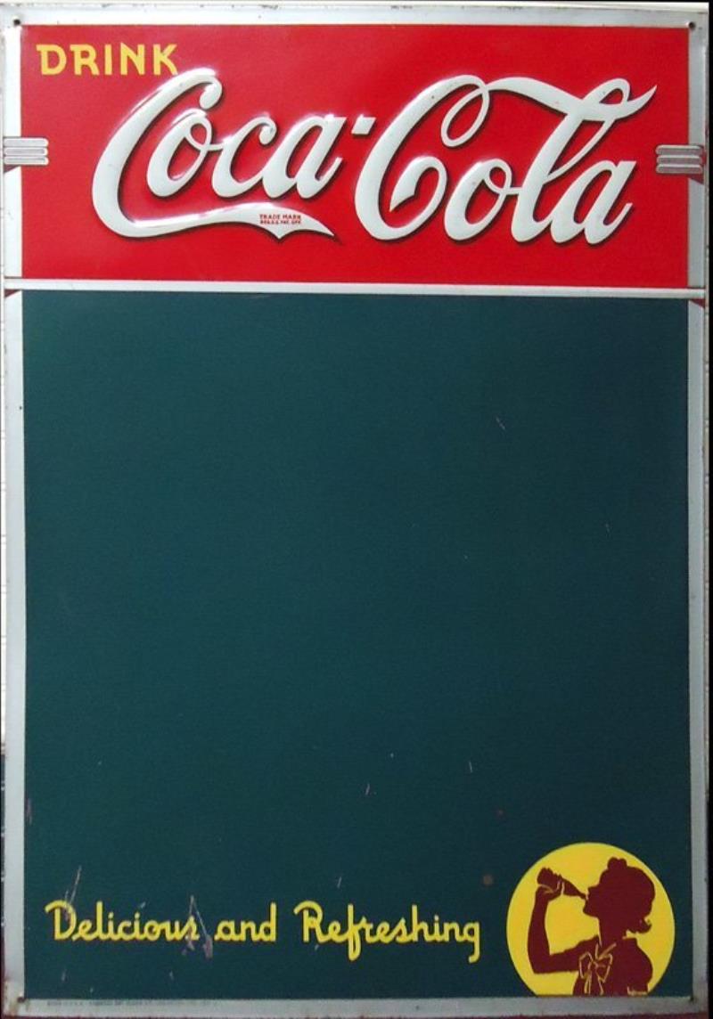 COCA-COLA MENU BOARD 1941 Value & Price Guide