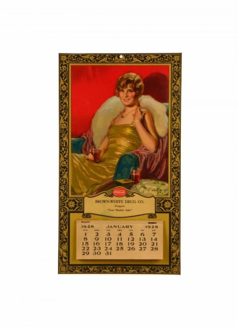 JANUARY 1928 COCA-COLA CALENDAR Value & Price Guide
