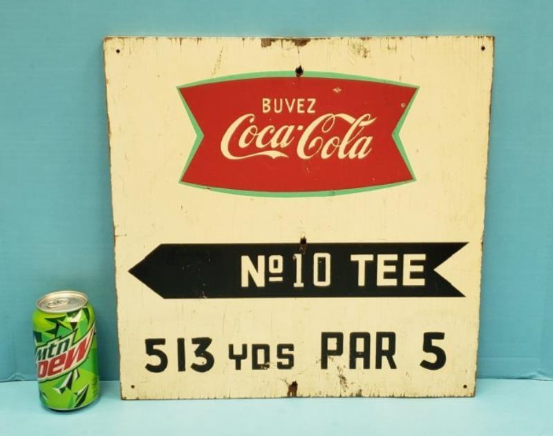 Early Coca-Cola Golfing Advertisng Sign Value & Price Guide