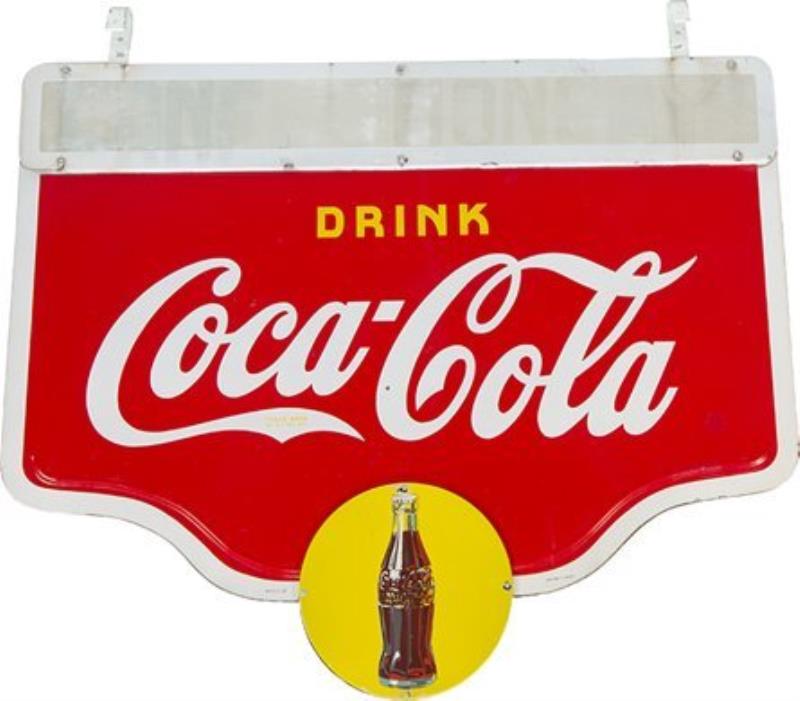 Large Coca Cola Die Cut Porcelain Advertising Sign Value & Price Guide