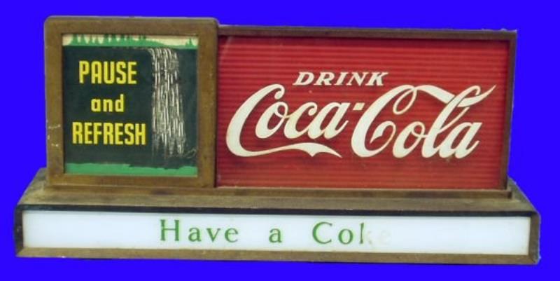 COCA-COLA COUNTER TOP LIGHT UP SIGN Value & Price Guide
