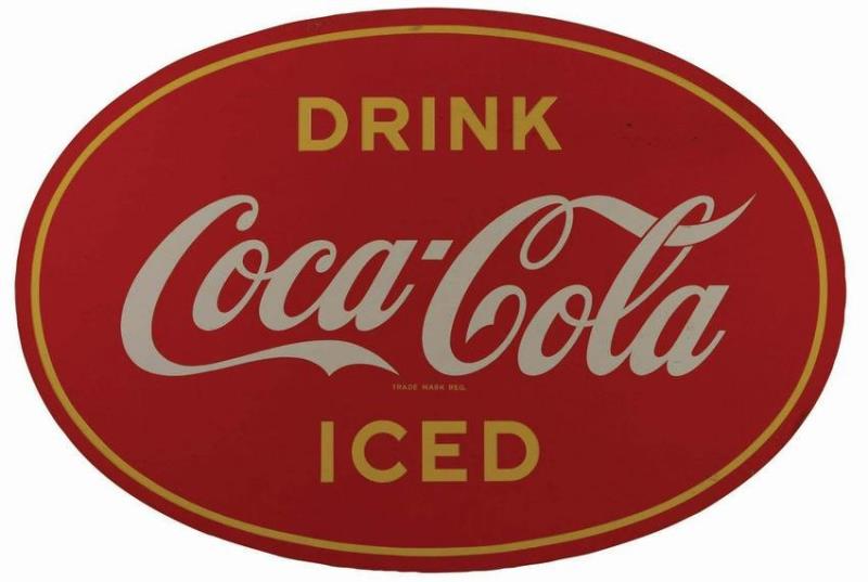 COCA-COLA 1940'S CARDBOARD ADVERTISING SIGN Value & Price Guide