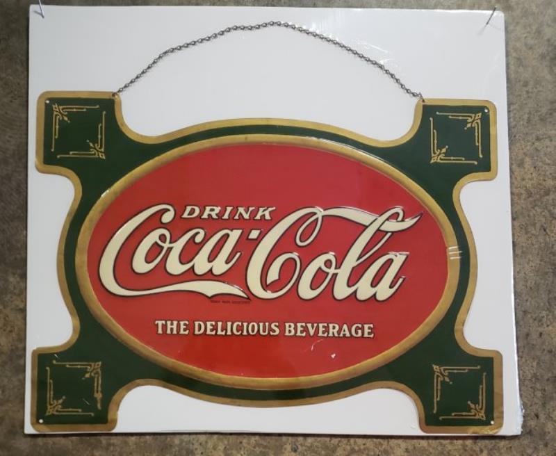 Tin Coca-Cola Turtle Sign with Girl Value & Price Guide