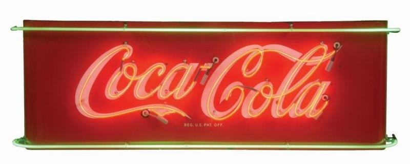 SINGLE-SIDED PORCELAIN COCA-COLA NEON SLED SIGN Value & Price Guide