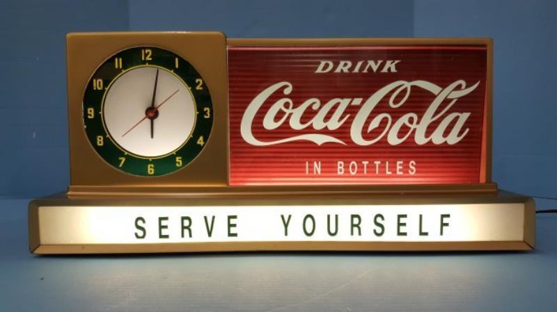 Coca-Cola Countertop Light-Up Sign & Clock Value & Price Guide