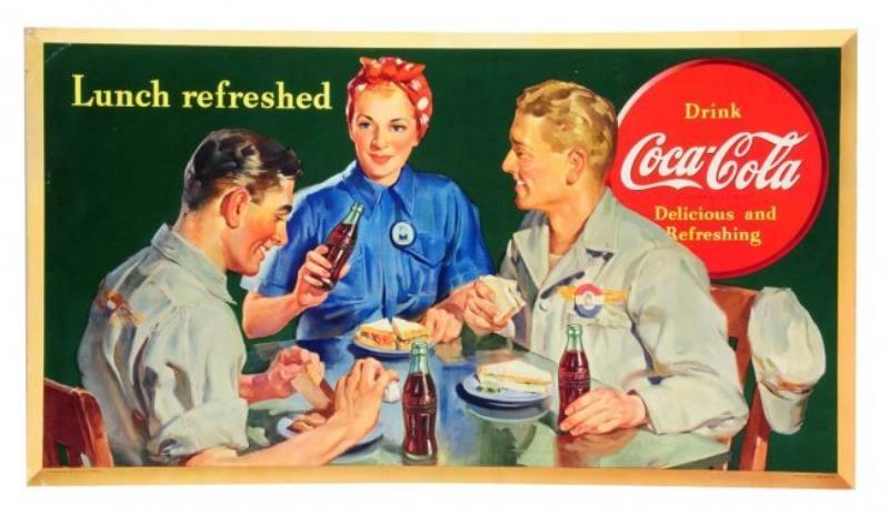 Stunning 1942 Coca - Cola Cardboard Poster Value & Price Guide