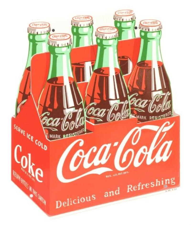 Die Cut Six Pack Coca-Cola Tin Sign Value & Price Guide