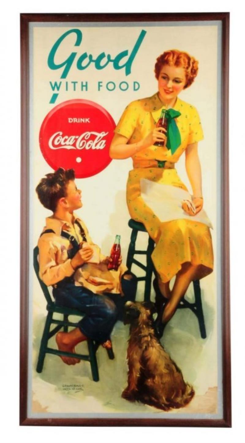 1937 Coca - Cola Cardboard Advertising Sign Value & Price Guide