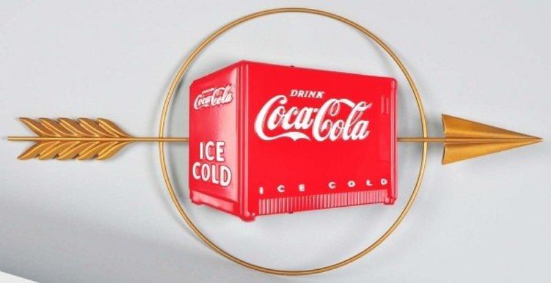 Embossed Tin Coca-Cola Cooler Sign Value & Price Guide