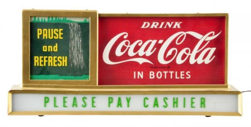 Coca-Cola Waterfall Counter Lighted Sign Value & Price Guide