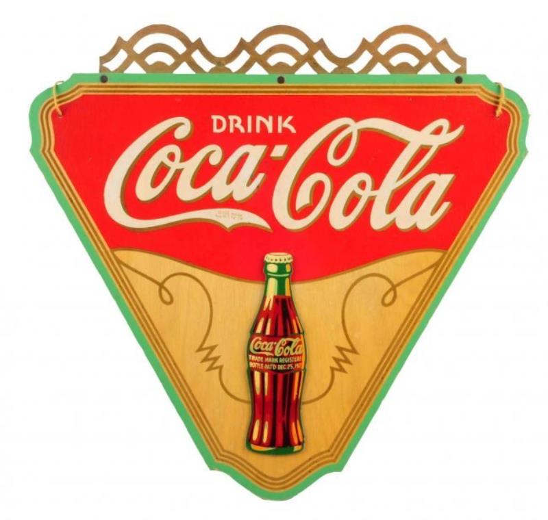 1930s Coca-Cola Plywood Triangle Sign Value & Price Guide