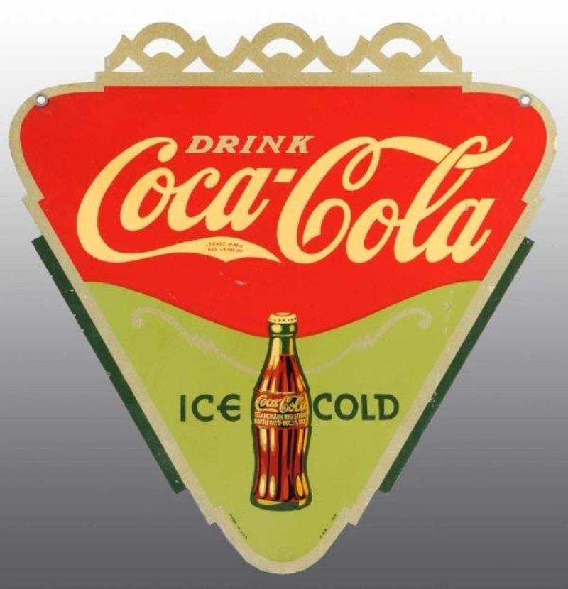1936 Coca-Cola Tin Cutout Triangle Sign Value & Price Guide