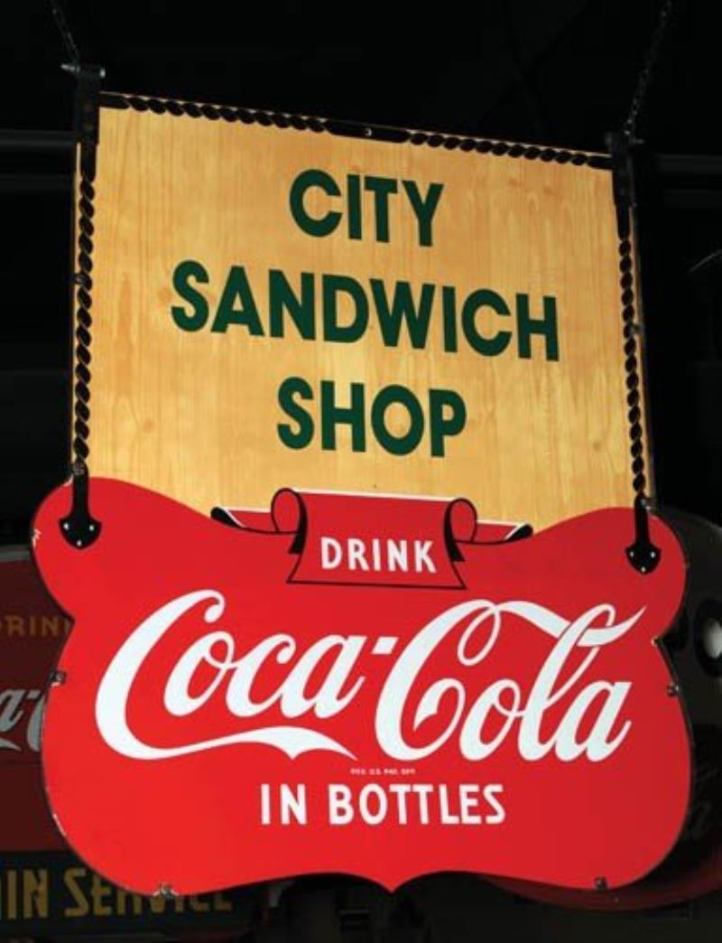 1950's Coca-Cola large outdoor hanging sign Value & Price Guide