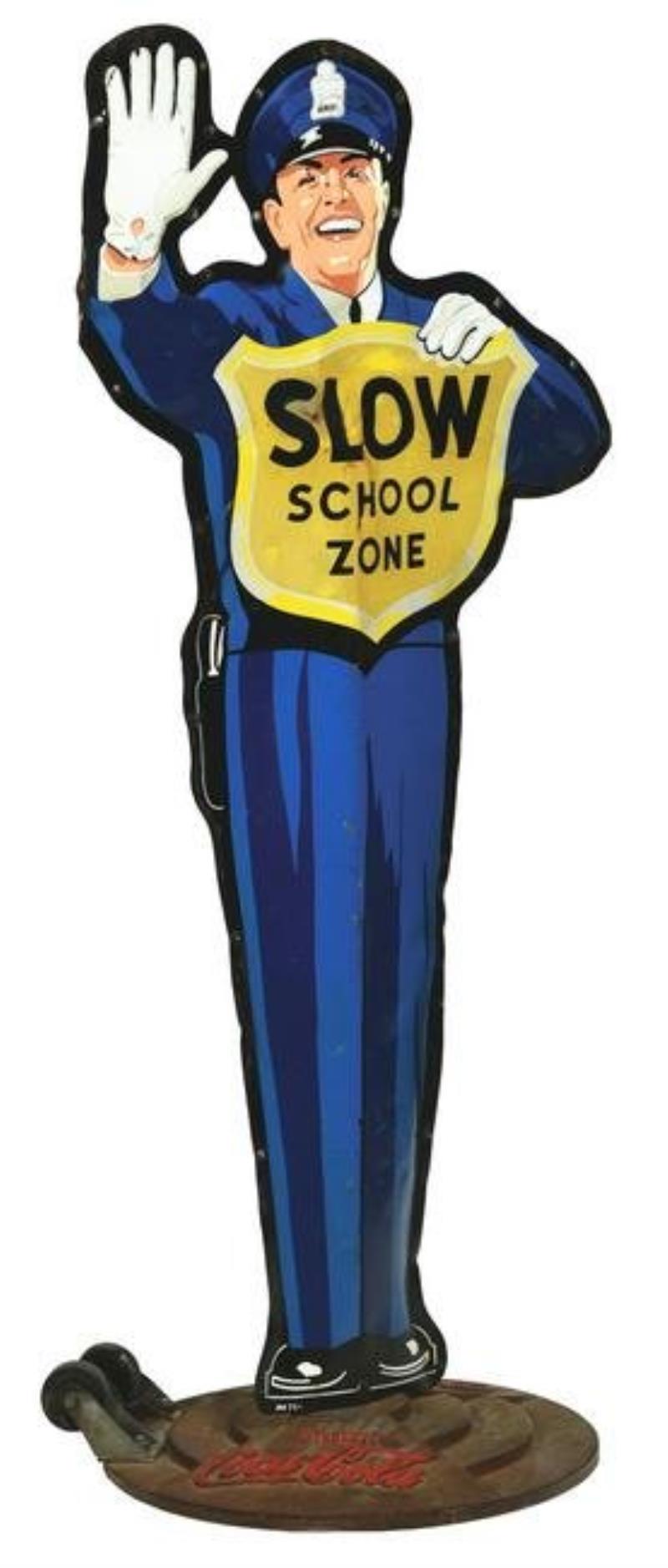 Coca-Cola Policeman Diecut Tin Sign Value & Price Guide