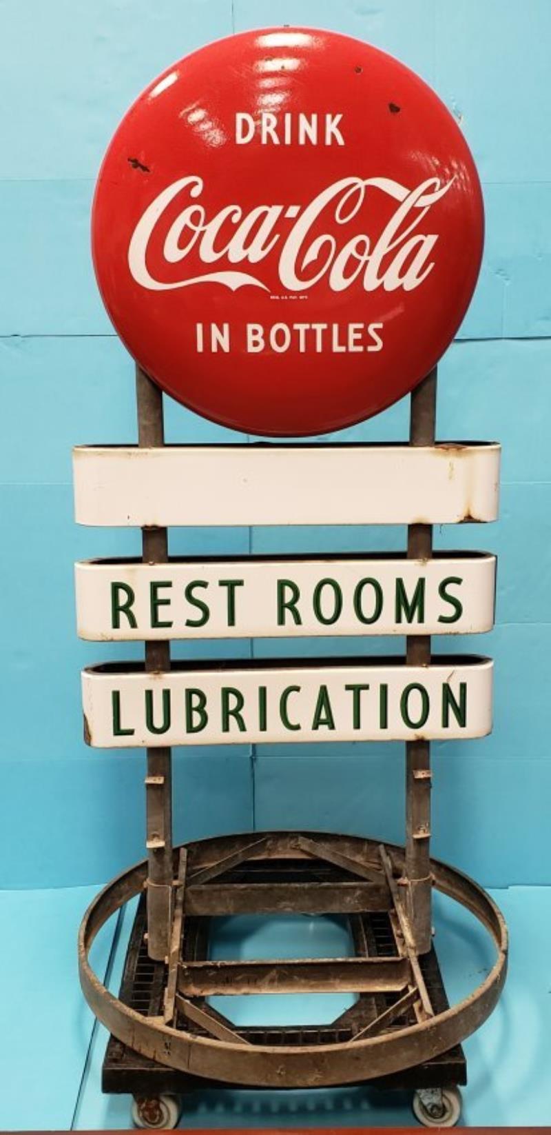 Coca-Cola Service Station Curb Side Sign Value & Price Guide