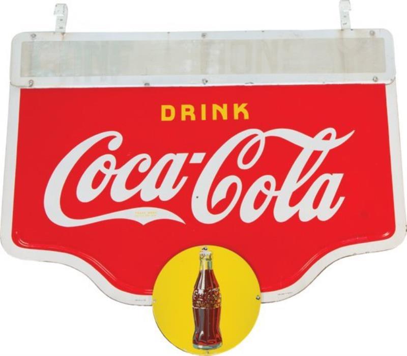 Large Coca Cola Die Cut Porcelain Advertising Sign Value & Price Guide