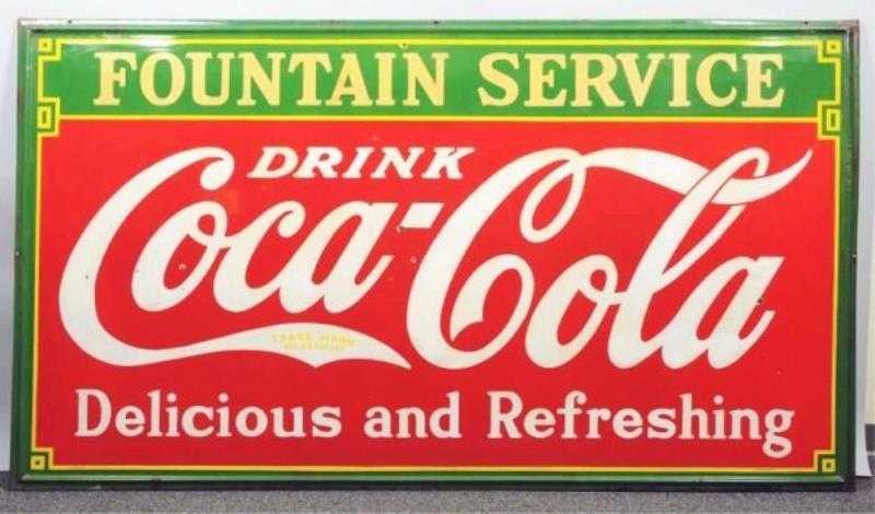 1936 Coca-Cola Tin Outdoor Sign Value & Price Guide