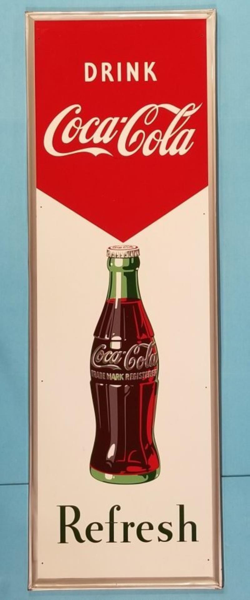 Hard To Find 1951 Small Vertical Coca-Cola Sign Value & Price Guide