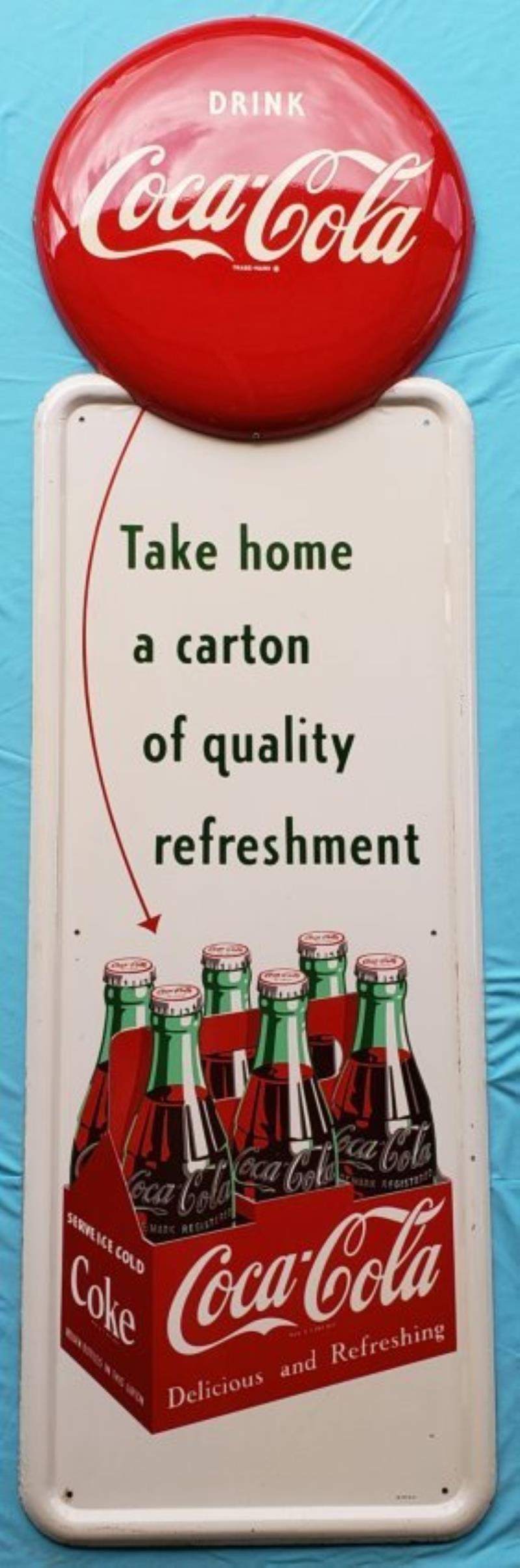 Coca-Cola Take Home a Carton Advertising Sign Value & Price Guide