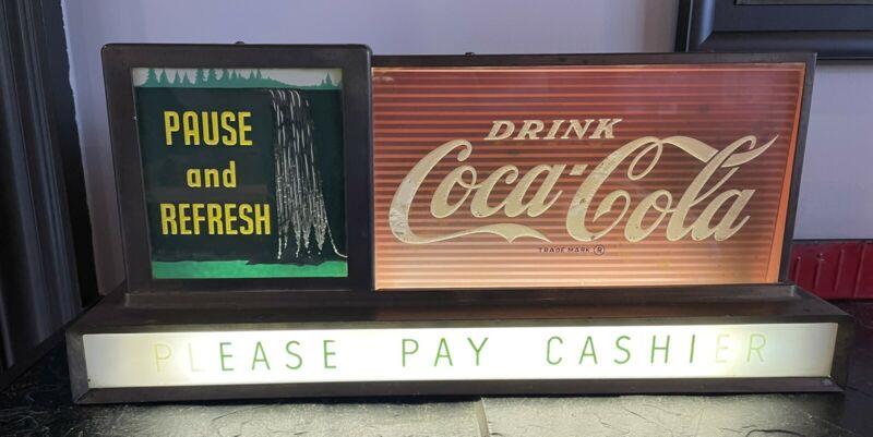 Coca-Cola light-up waterfall sign, metal case w/g Value & Price Guide