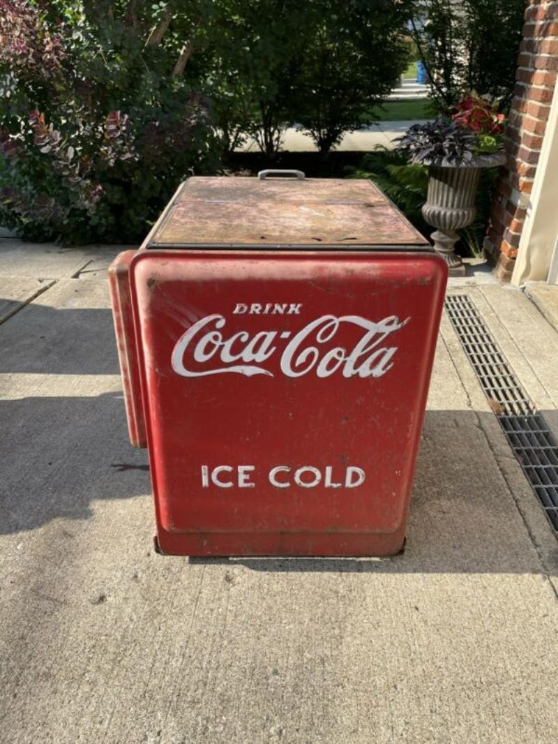 Bevador Coca-Cola cooler, metal, c1930's, has b Value & Price Guide