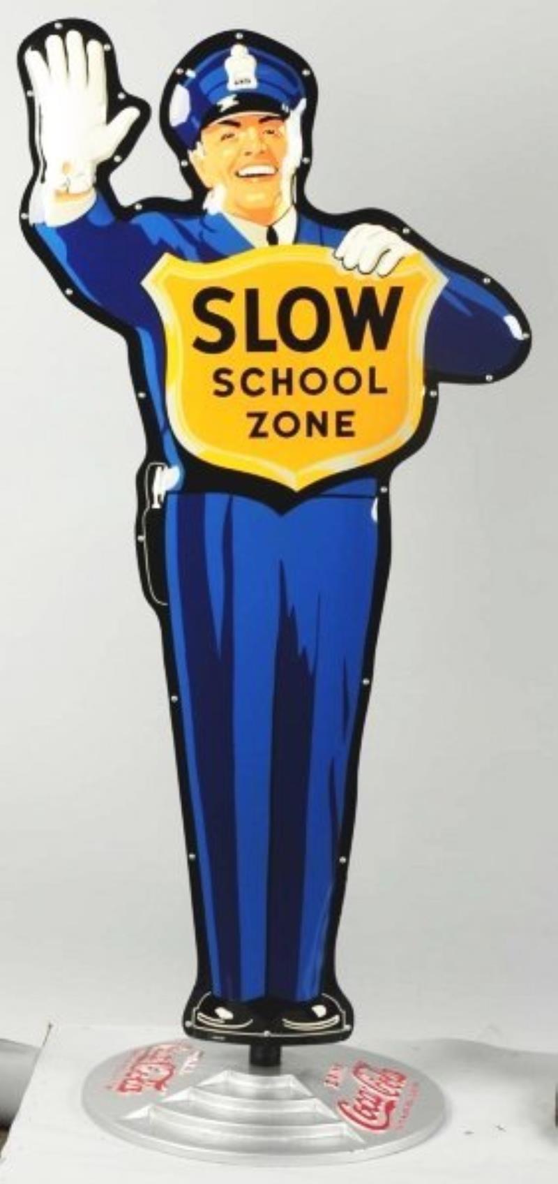 1950 Coca-Cola Policeman & Original Iron Base Value & Price Guide