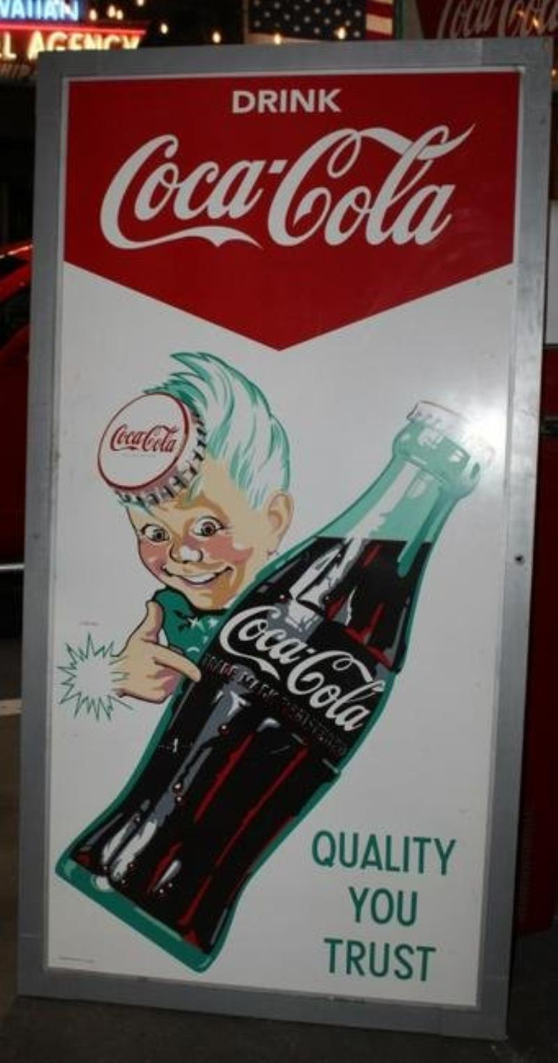 Coca Cola With Sprite Boy "Uskoud" Vertical Sign Value & Price Guide