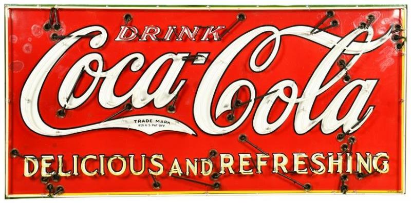 Coca-Cola "Delicious and Refreshing" Sign Value & Price Guide