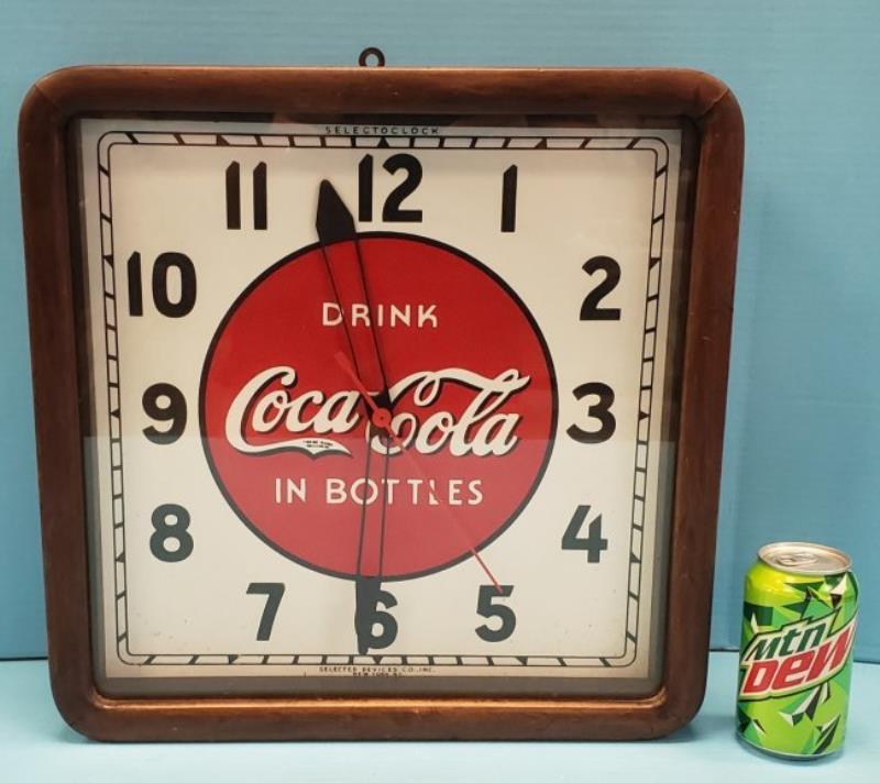DRINK COCA-COLA IN BOTTLES CLOCK Value & Price Guide