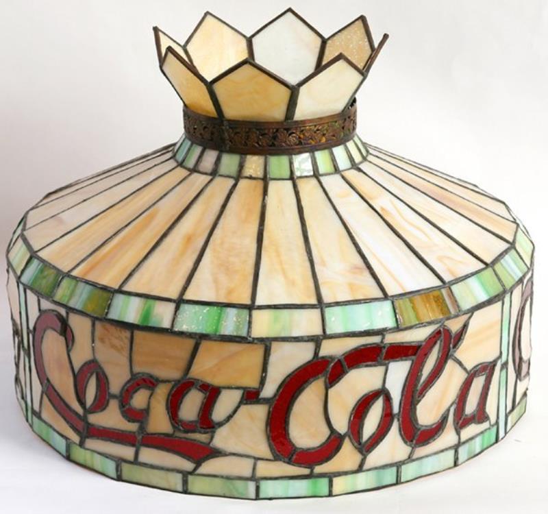 Rare Mosaic Coca-Cola Hanging Shade Value & Price Guide