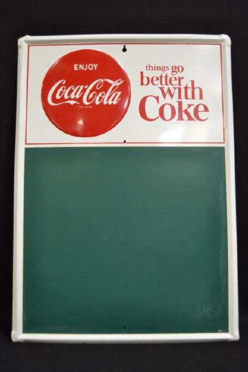 1960's Tin Coca - Cola Chalkboard Sign Value & Price Guide