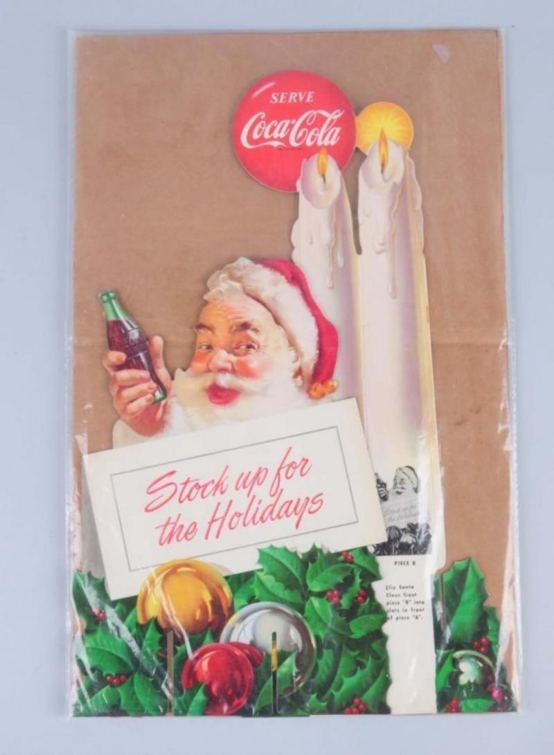 1952 Coca - Cola Santa Cardboard Sign Value & Price Guide