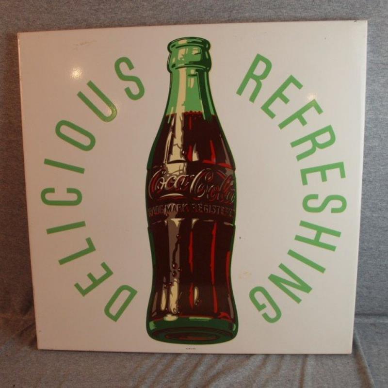 PAINTED METAL DELICIOUS AND REFRESHING COCA-COLA BOTTLE Value & Price Guide