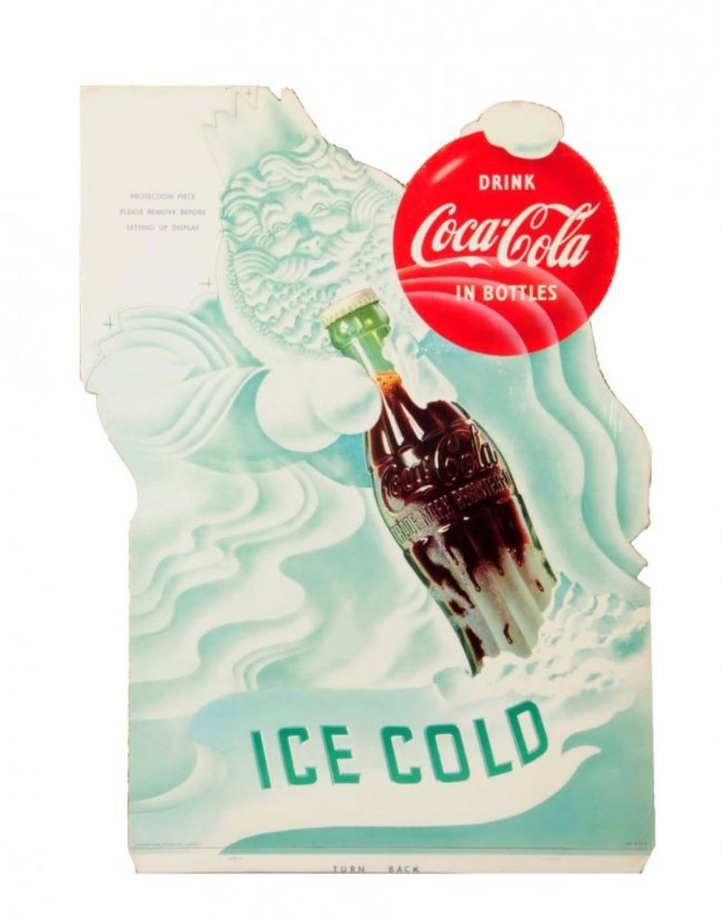 1953 Coca - Cola Cardboard Cutout Sign Value & Price Guide
