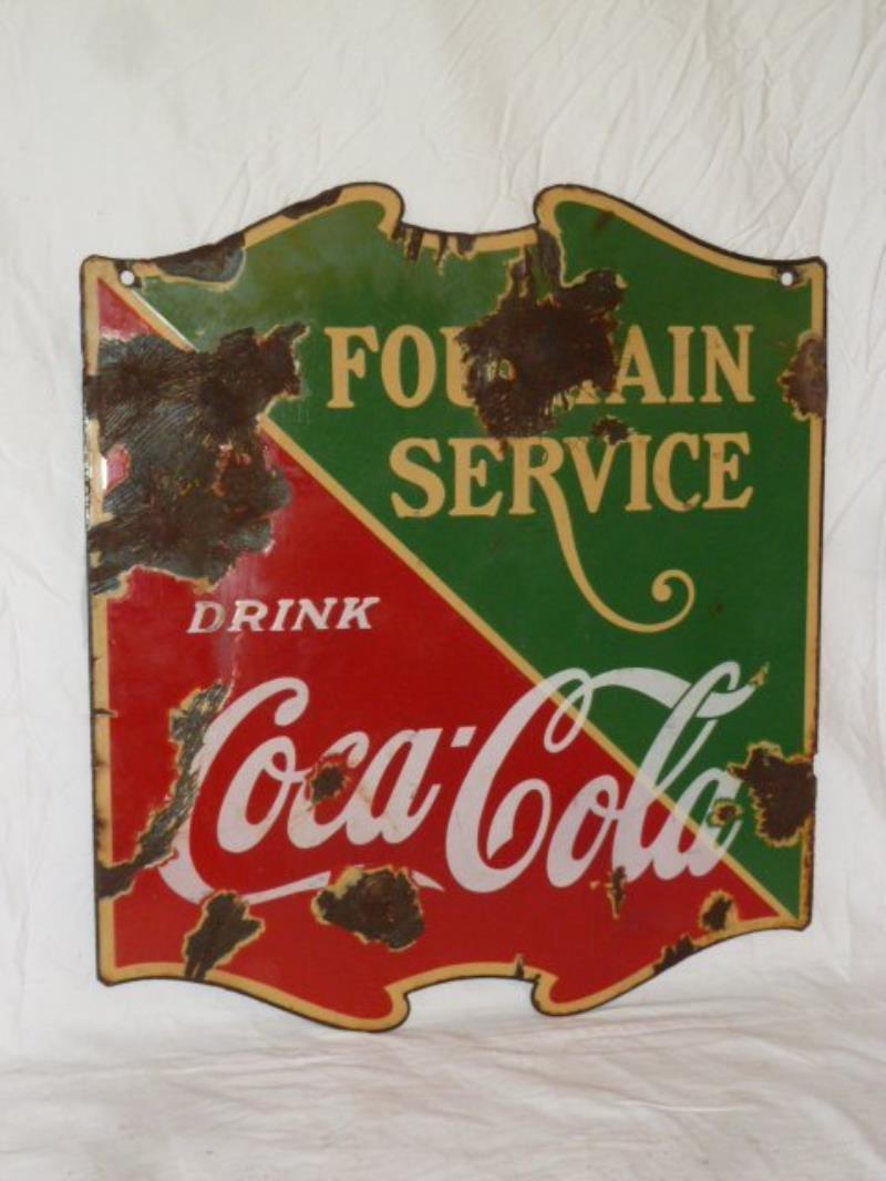 Beautiful 1930s Coca-Cola Porcelain Shield Value & Price Guide