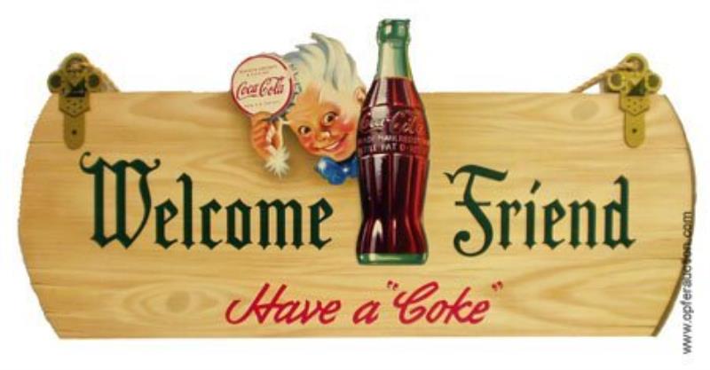 COCA-COLA SPRITE BOY LITHO CARDBOARD SIGN Value & Price Guide