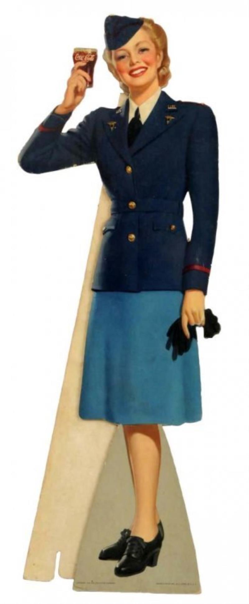 1943 Coca - Cola Navy Girl Cutout Value & Price Guide