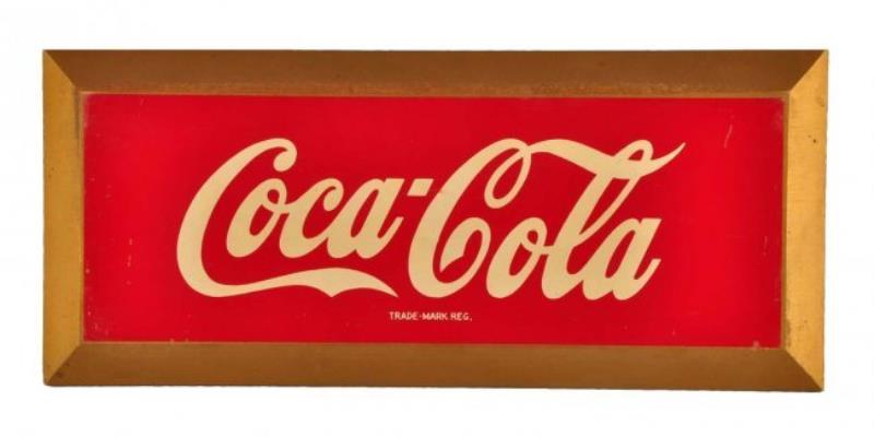 1957 Coca - Cola Cardboard Beveled Sign Value & Price Guide