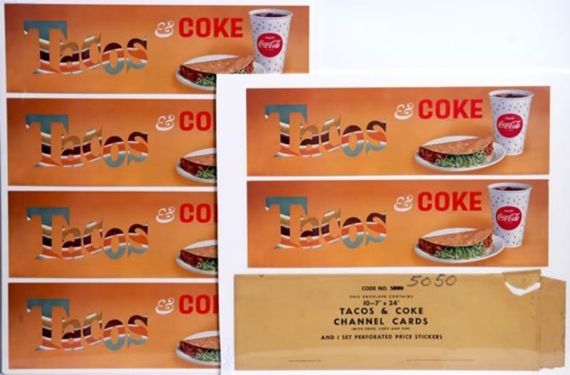 1965 COCA-COLA MENU SIGNS AND ENVELOPES Value & Price Guide