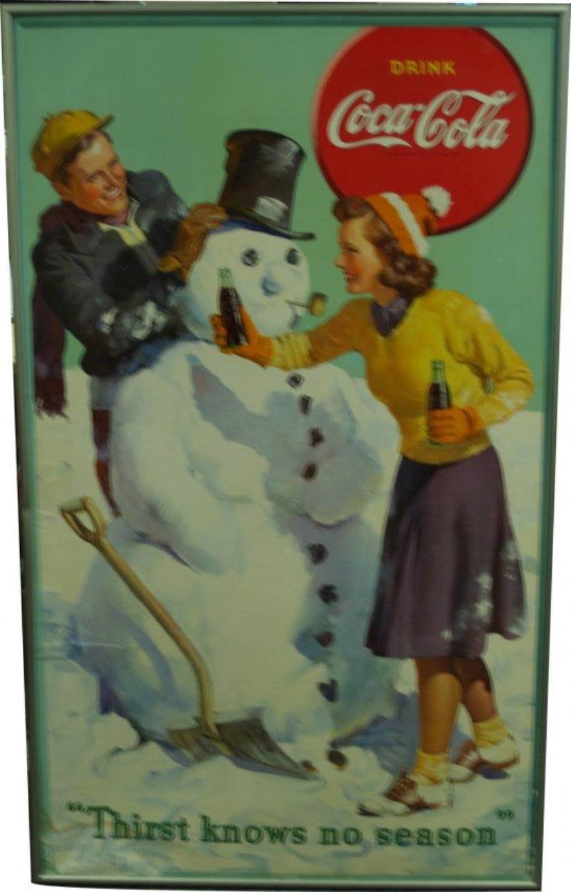 Large 1940’s Coca Cola Cardboard Sign Value & Price Guide