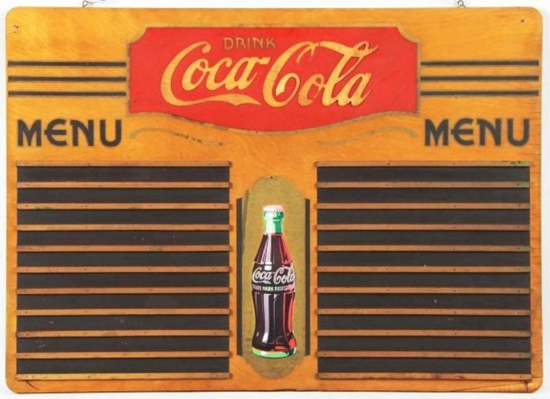 1930s Coca-Cola Menu Board Value & Price Guide